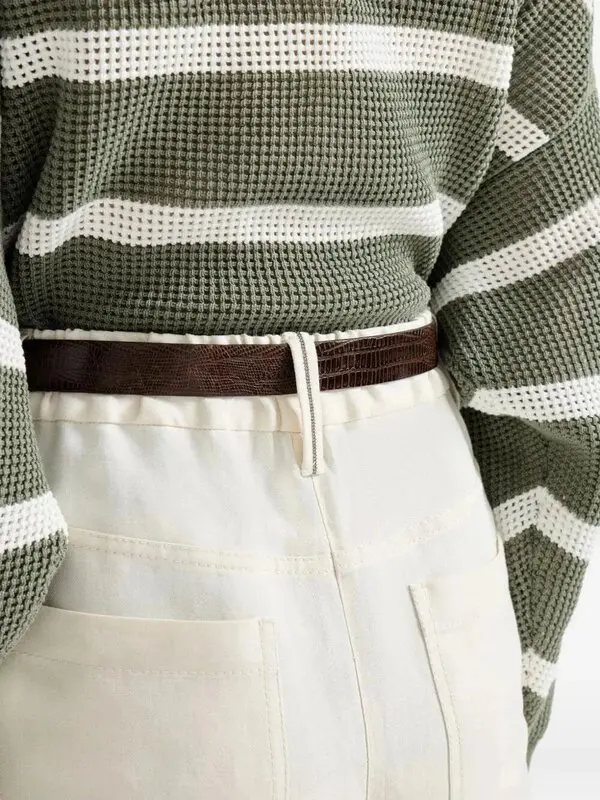 Brunello Cucinelli Tapered Viscose Trousers - Multicolor