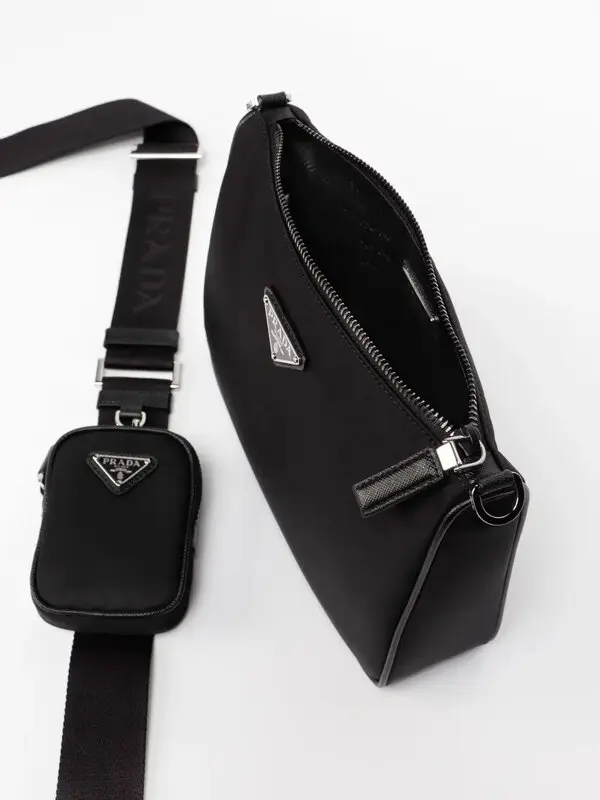 Prada Re-nylon And Saffiano Leather Shoulder Bag - Multicolor