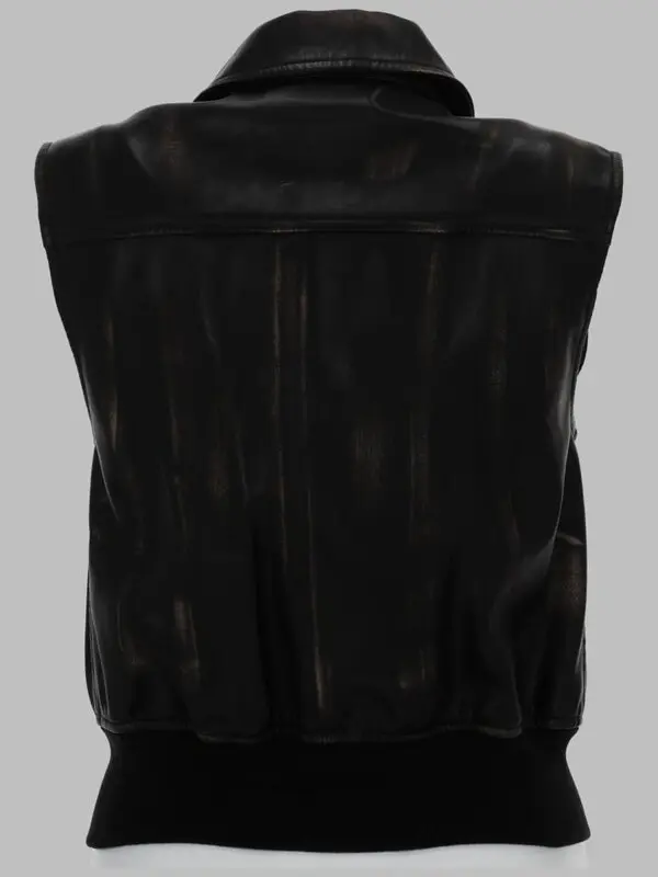 DIESEL® Gilet Bomber Con Effetto Distressed