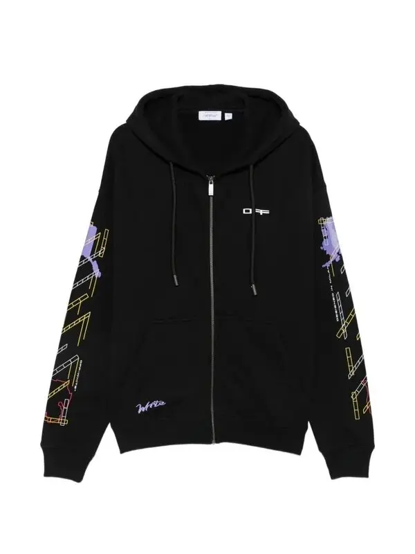 Off-White Archigeography Arrow Skate` Zip Hoodie - Multicolor
