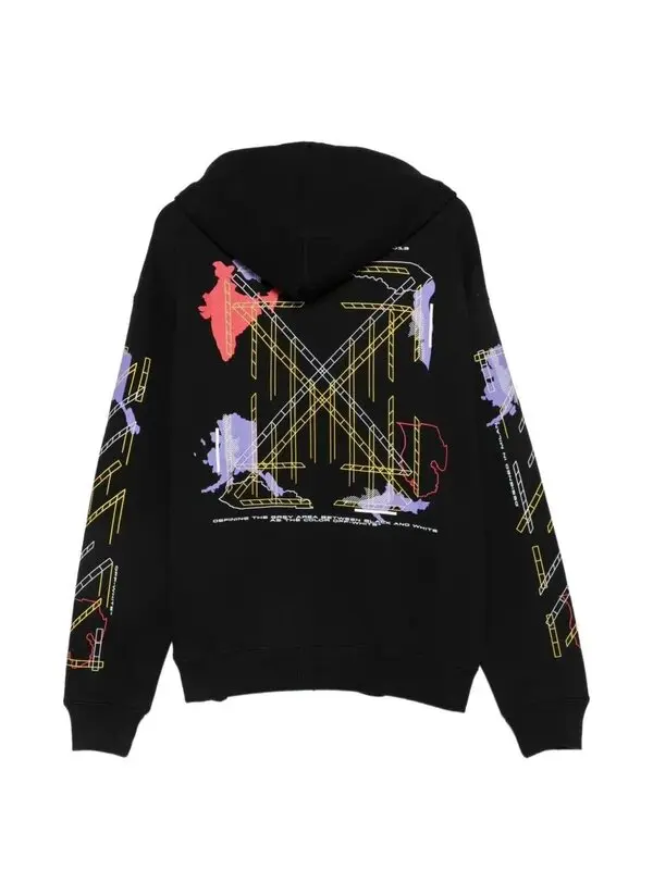 Off-White Archigeography Arrow Skate` Zip Hoodie - Multicolor