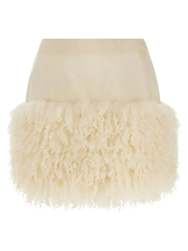 Moncler Teddy Insert Skirt - White