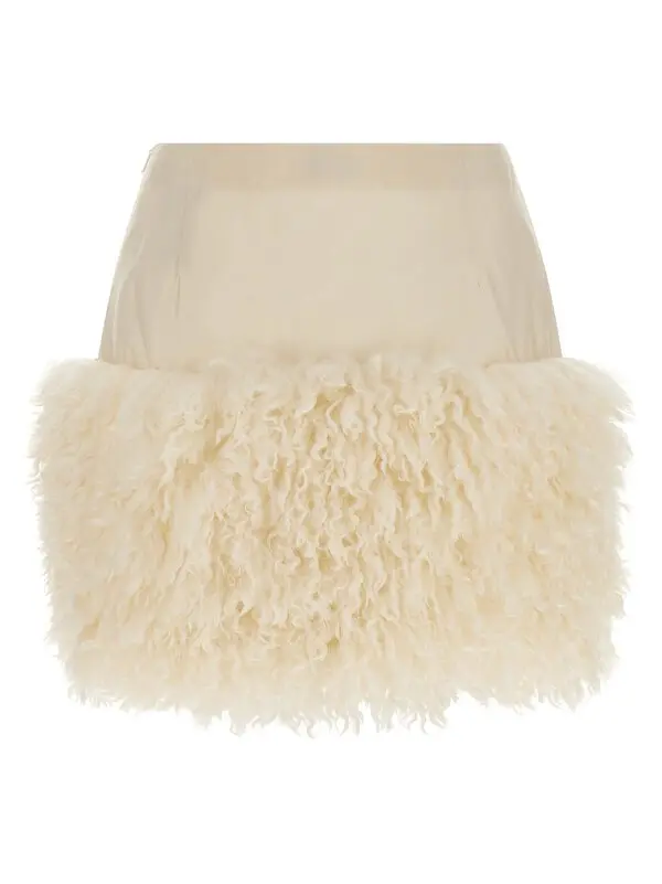 Moncler Teddy Insert Skirt - White