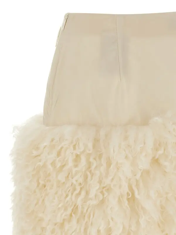 Moncler Teddy Insert Skirt - White