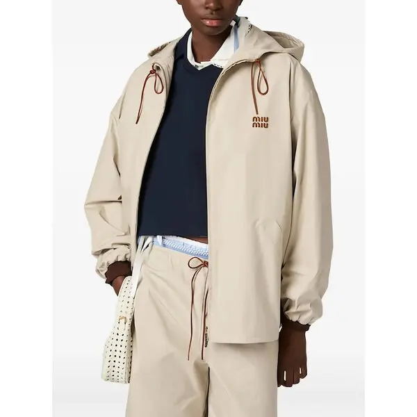 Miu Miu Neutrals Jackets Oversized Jackets