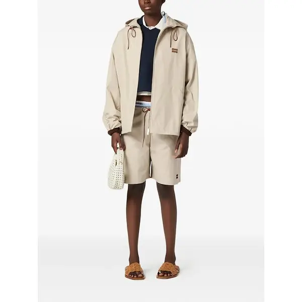 Miu Miu Neutrals Jackets Oversized Jackets