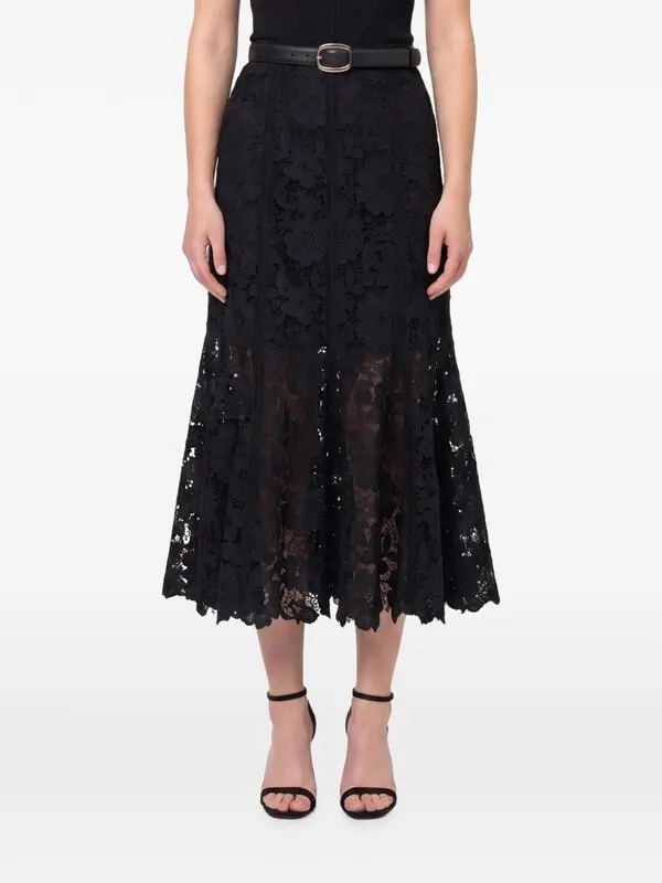 SELF-PORTRAIT Lace Midi Skirt