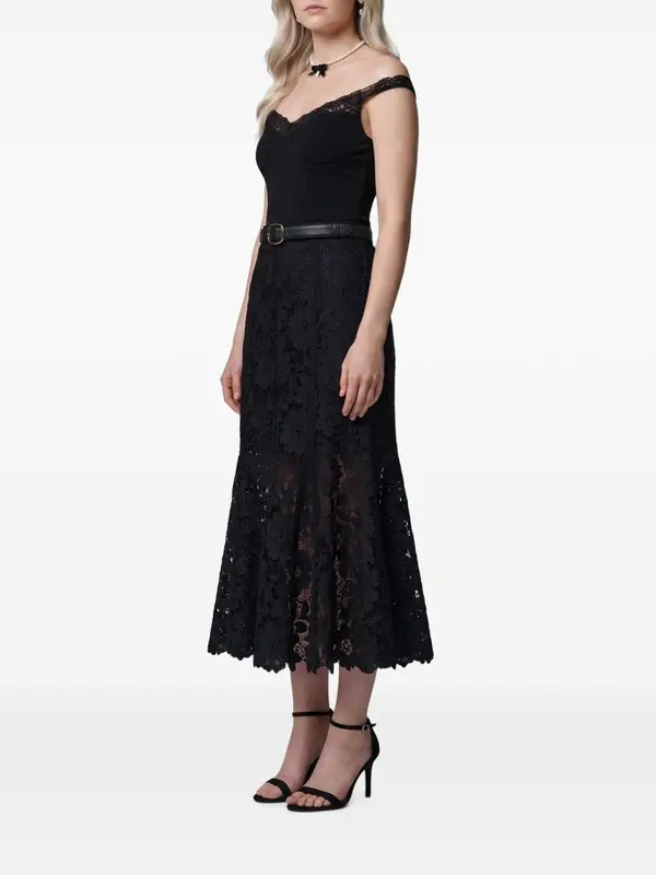 SELF-PORTRAIT Lace Midi Skirt