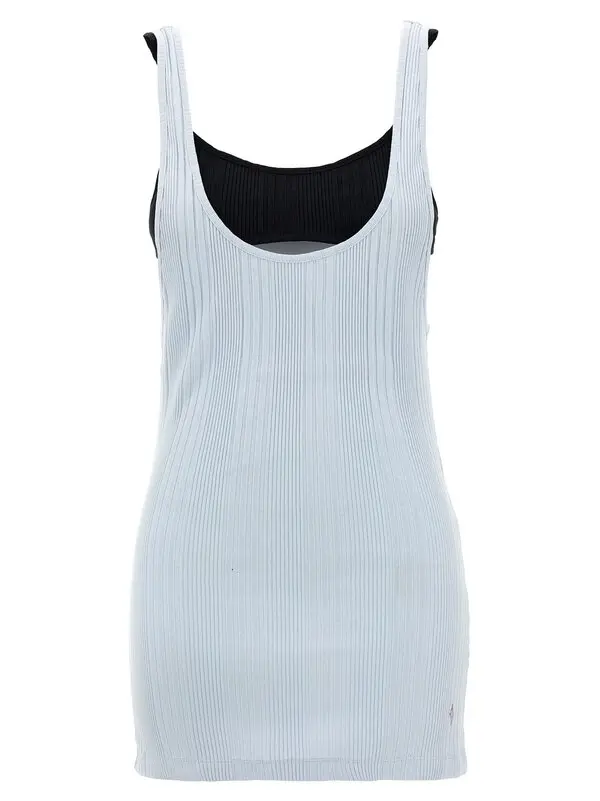 Attico Logo Ribbed Top - Blue