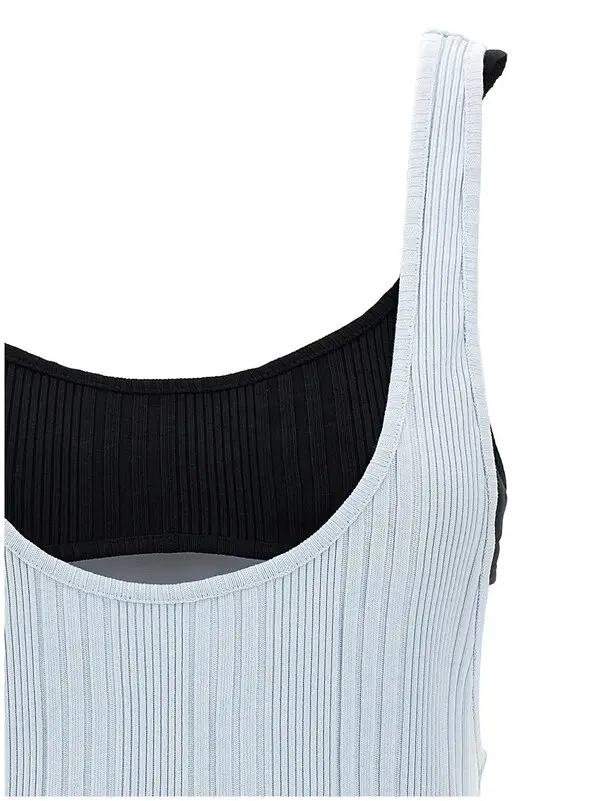 Attico Logo Ribbed Top
