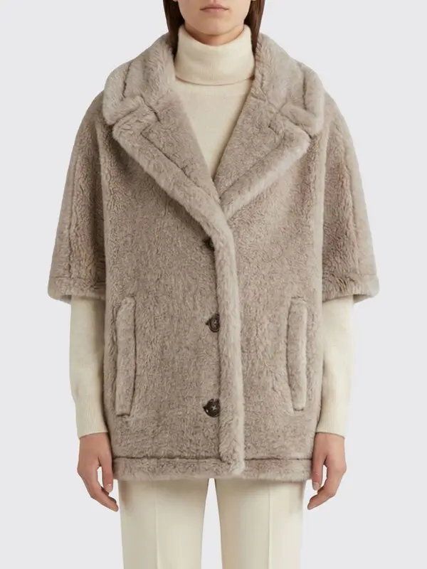 Max Mara Alpaca And Cashmere Fur Coat - Green