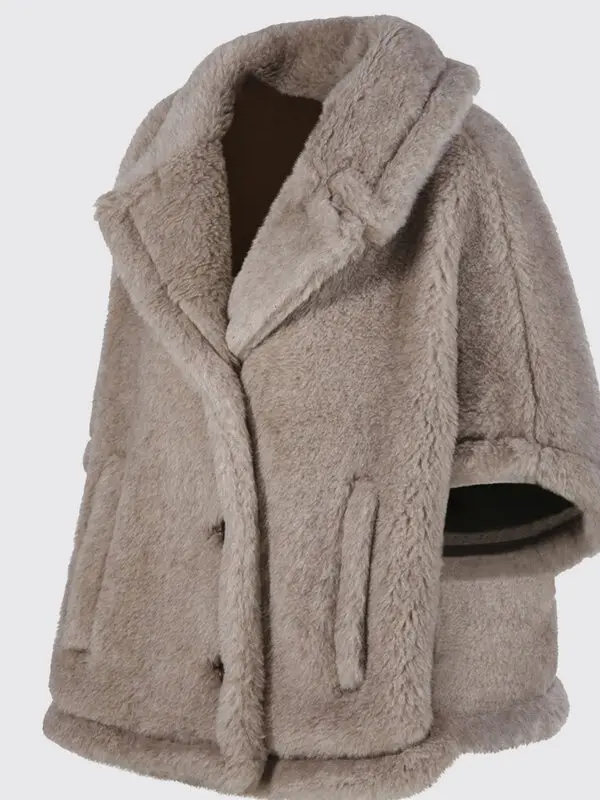 Max Mara Alpaca And Cashmere Fur Coat - Green