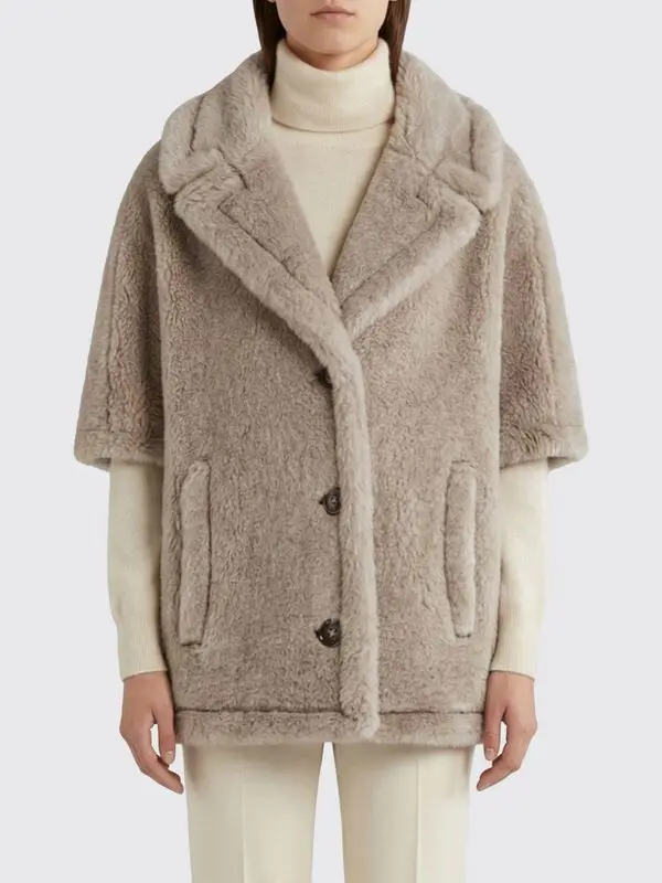 Max Mara Alpaca And Cashmere Fur Coat - Green