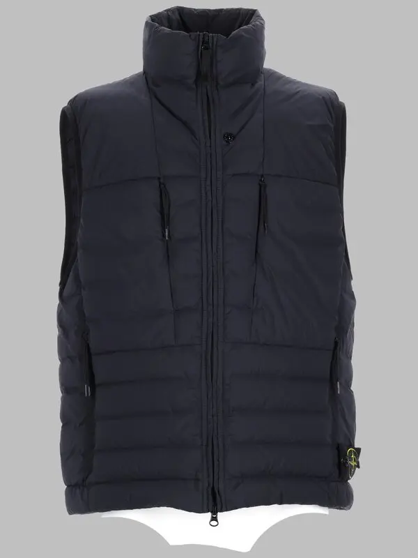 Stone Island Gilet In Piuma Seamless Tunnel In Nylon
