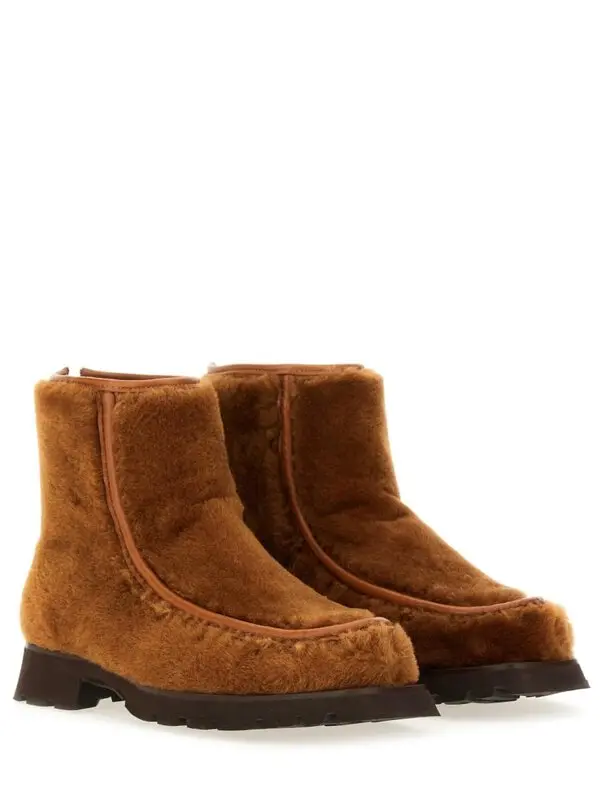 Hereu Boot With Zipper Armenta - Brown