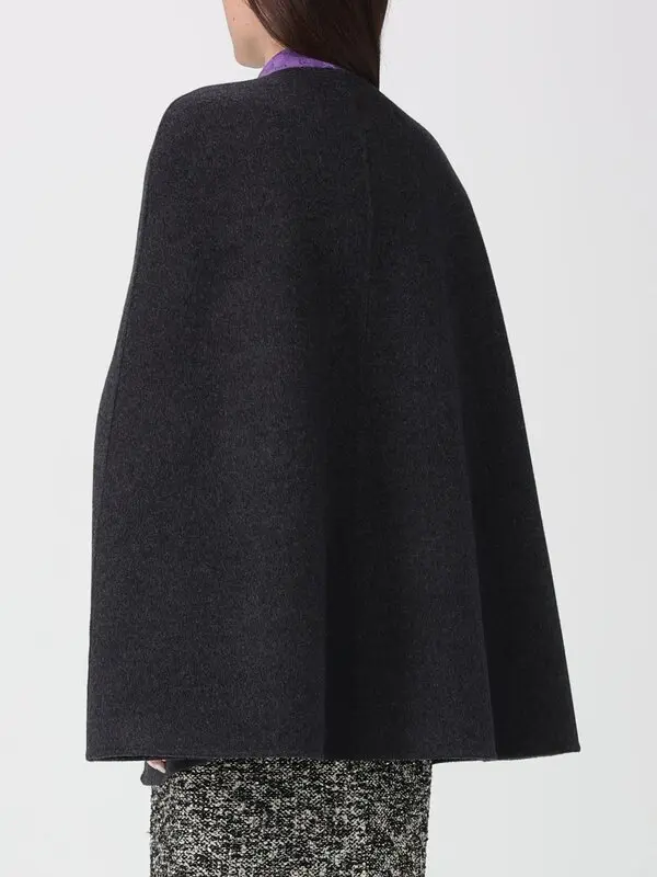 Gucci Wool And Silk Cape With Clamp Detail