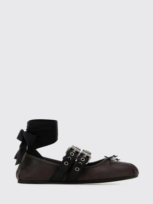 Miu Miu Ballet Flat Dark - Brown