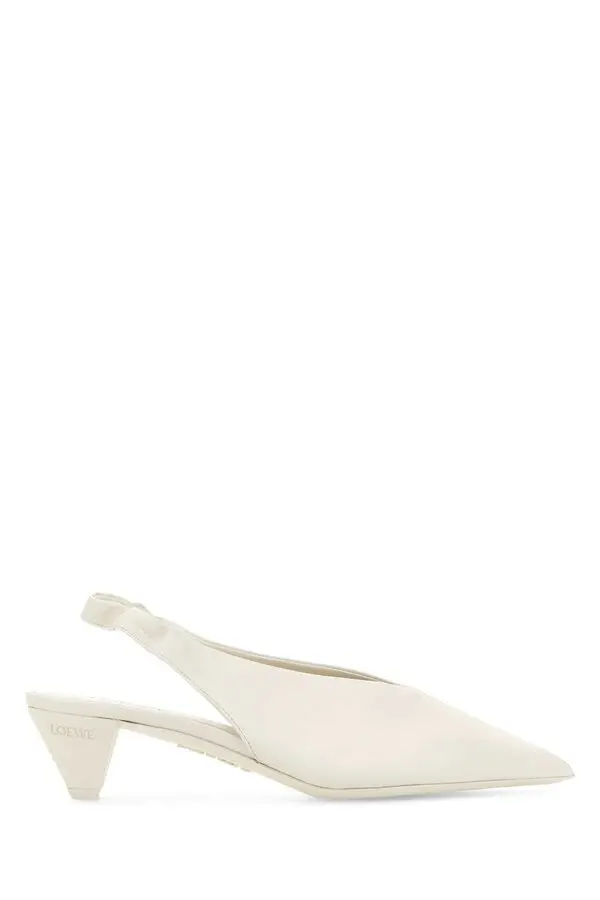 Loewe Leather Origami Cubic Pumps - White