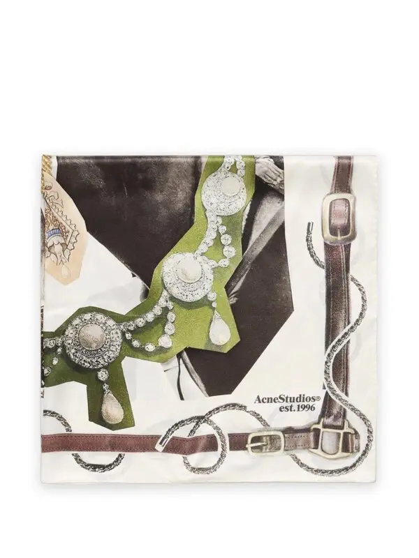 Acne Studios Printed Silk Foulard - Multicolor