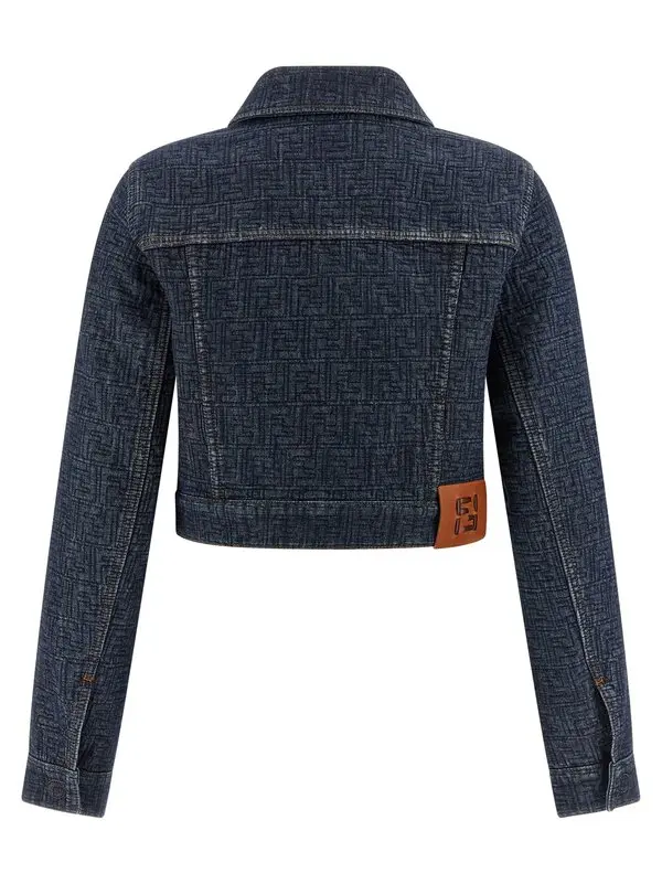Fendi Ff Denim Bolero Jacket