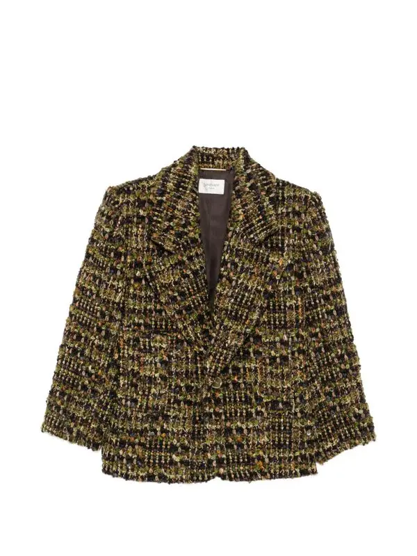 Saint Laurent Tweed Wool Jacket - Multicolor