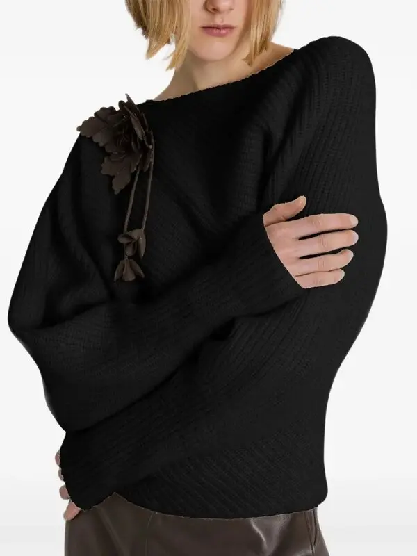 Alberta Ferretti Wide Boat-neck Sweater