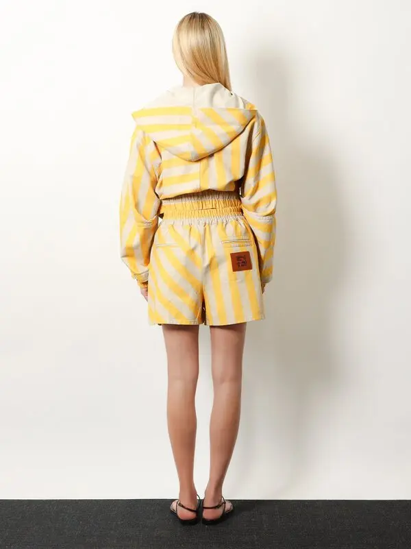 Fendi Cotton And Linen Shorts