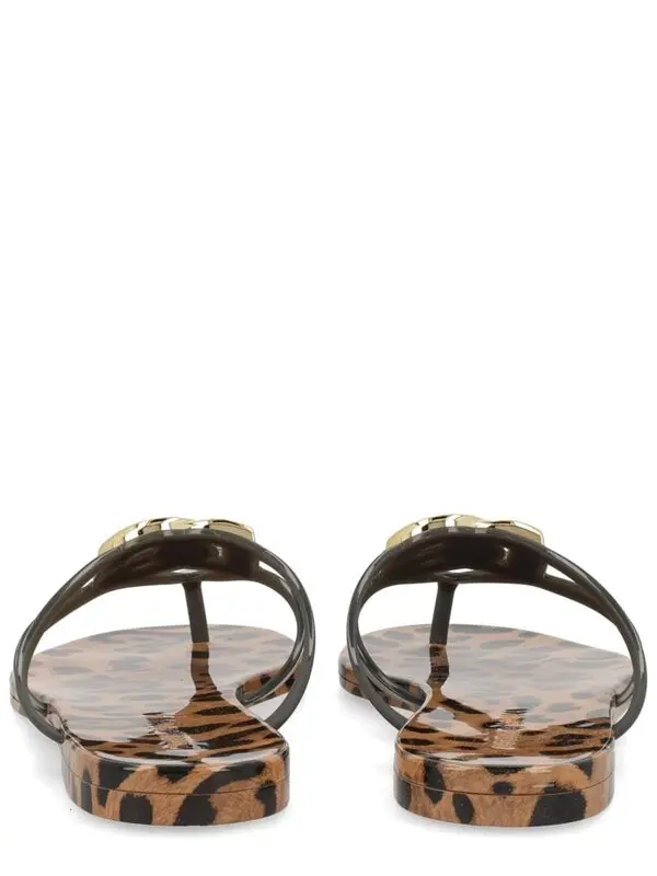 Dolce & Gabbana Logo Slide Sandals - Multicolor