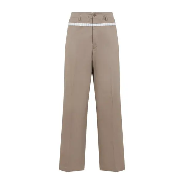 MAISON MARGIELA Cotton Wide-leg Trousers - Multicolor