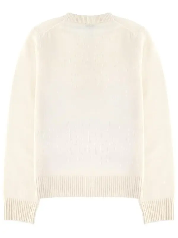 GANNI Graphic Knit Pullover - Cream