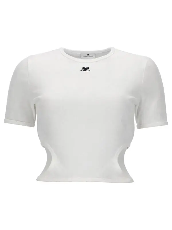 COURREGES Cotton T-shirt - White