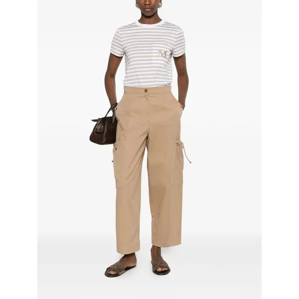 Max Mara Neutrals Trousers Cropped Trousers