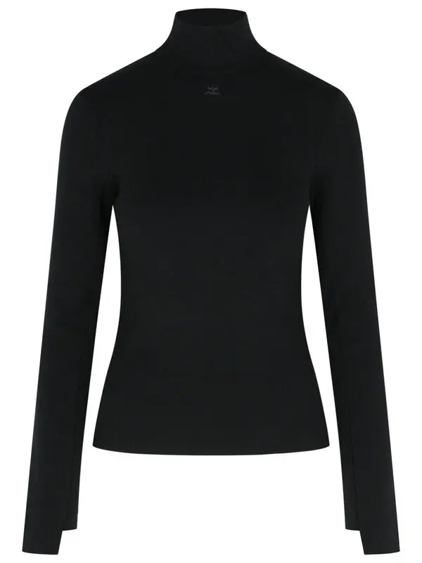 COURREGES Turtleneck Sweater In Viscose Blend