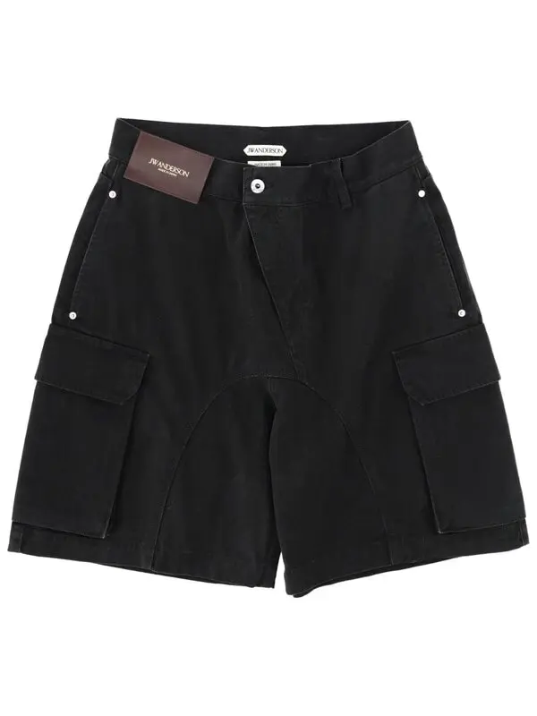 JW Anderson Logo Patch Cargo Shorts - Black