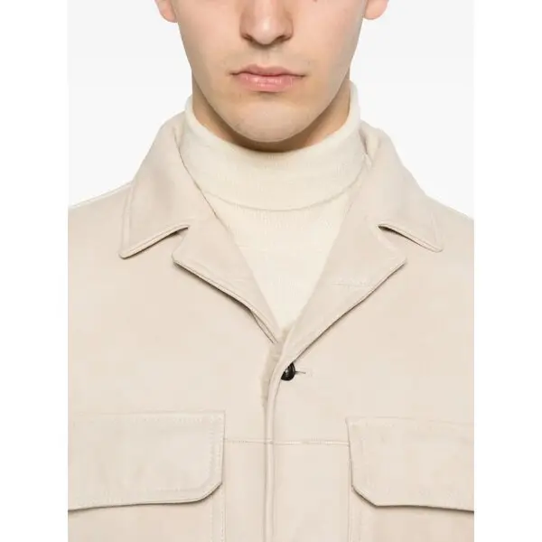 Tagliatore Neutrals Jackets Leather Jackets