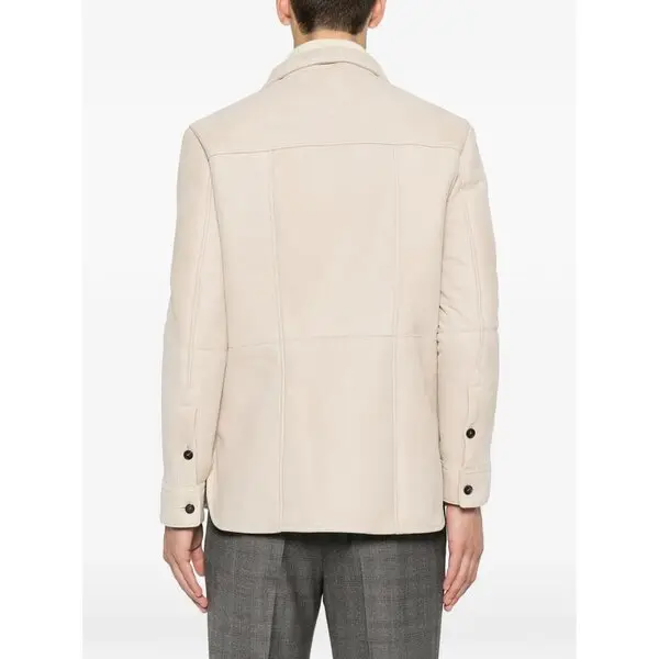 Tagliatore Neutrals Jackets Leather Jackets