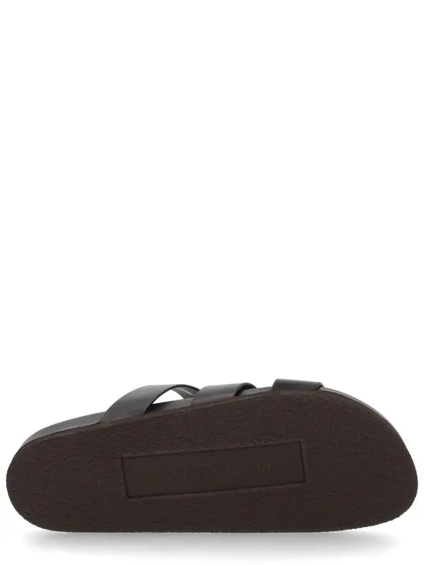 Valentino Garavani Studshield Slide Sandals - Black