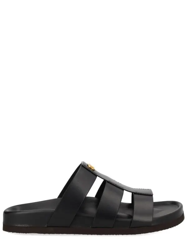 Valentino Garavani Studded Leather Slides - Black