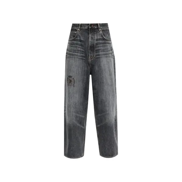 Balenciaga Wide-leg Denim Jeans - Gray