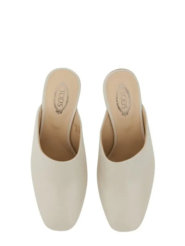 TOD'S Leather Sandal - White