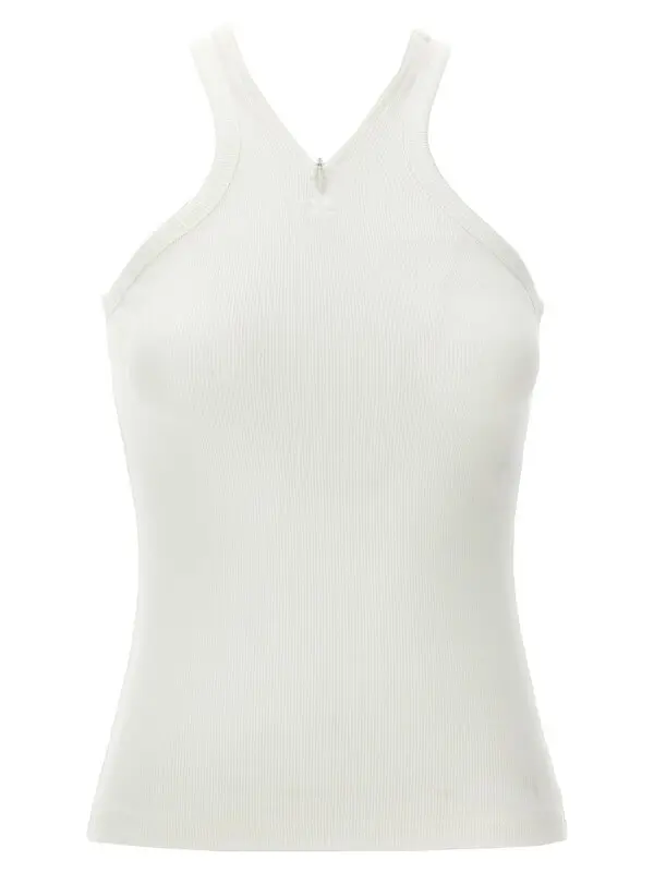 COURREGES Cotton Tank Top - White