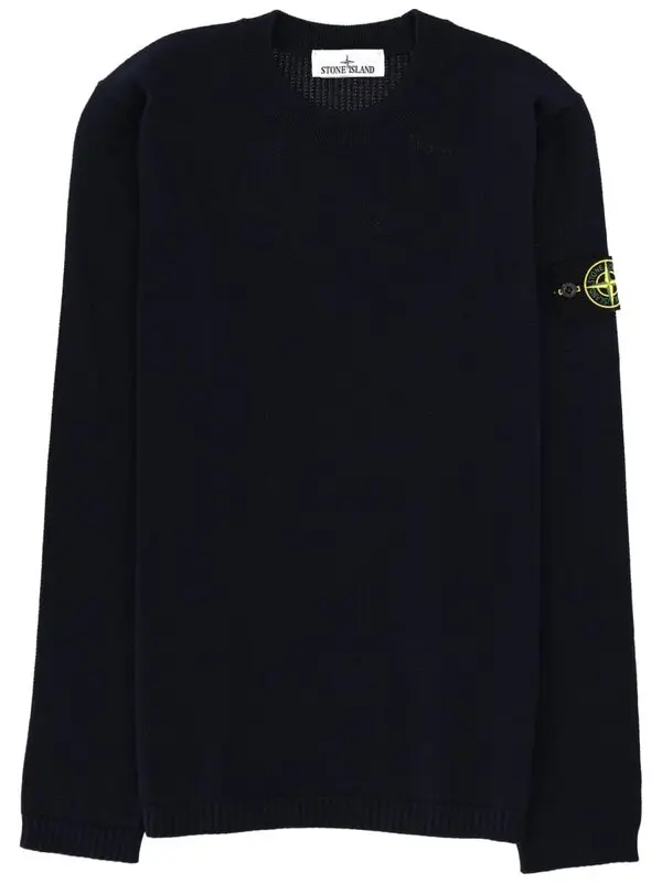 Stone Island Jersey With Logo - Blue