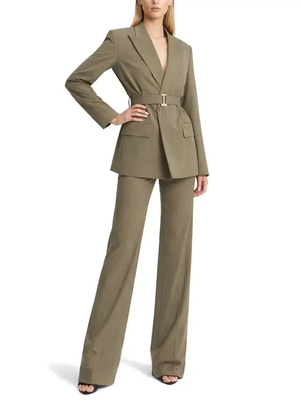 Victoria Beckham Tailored Belted Blazer - Green