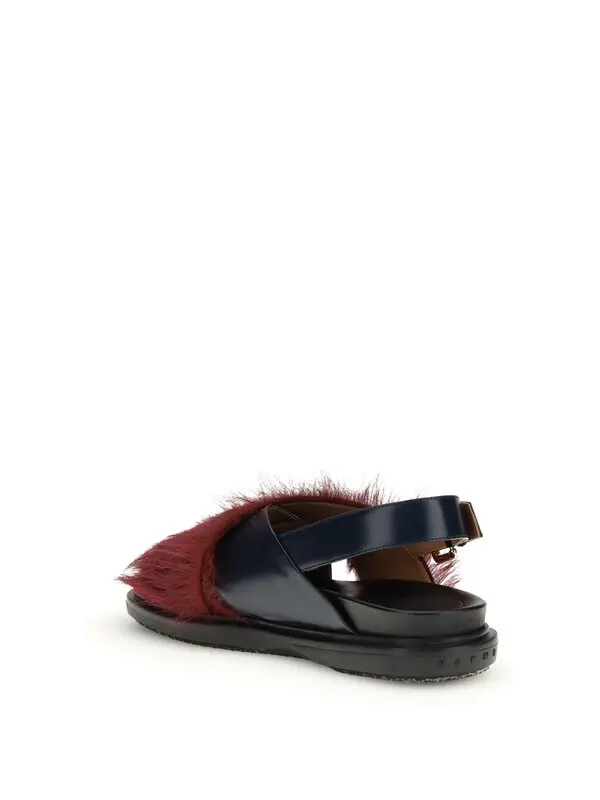 Marni Fur-lined Fussbett Sandals
