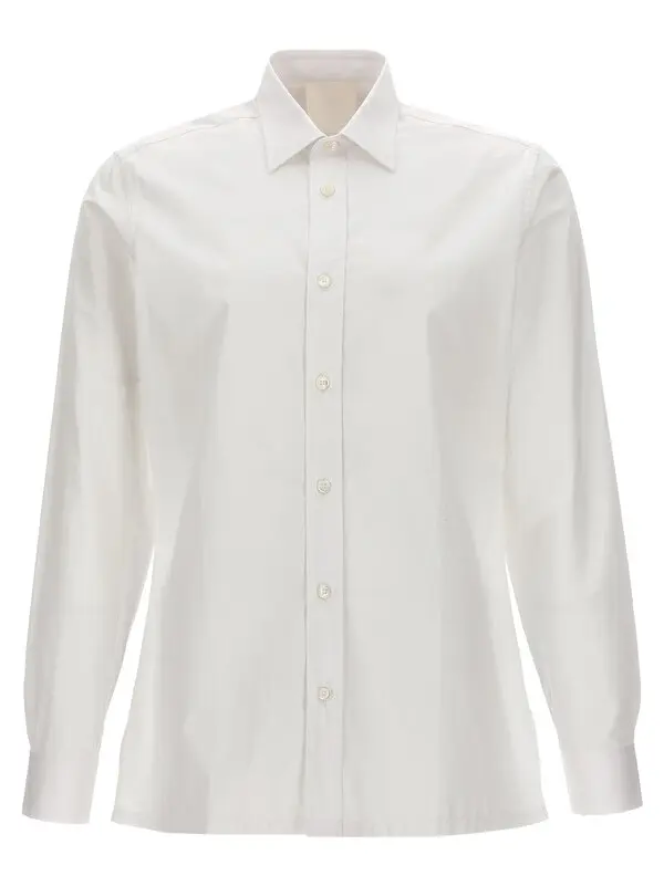 Givenchy Logo Embroidery Shirt - White