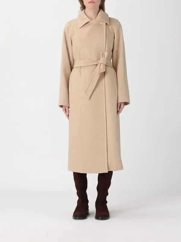 Max Mara Double-breasted Wool Coat - Cream