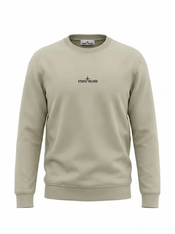 Stone Island Organic Cotton Fleece Sweatshirt