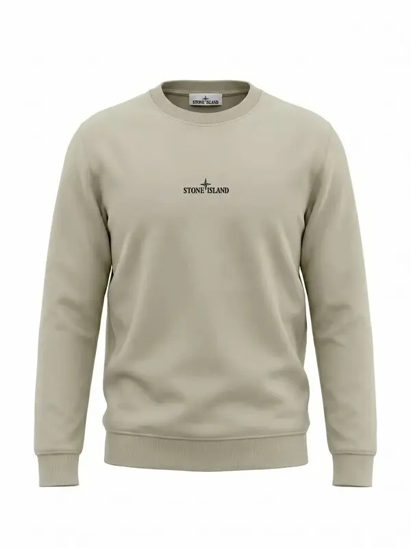 Stone Island Organic Cotton Fleece Sweatshirt - Multicolor