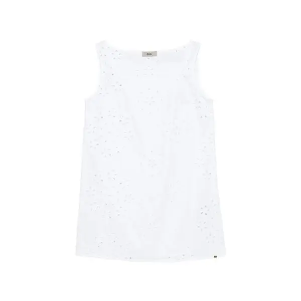 Herno Square Neck Eyelet Detail Sleeveless Top