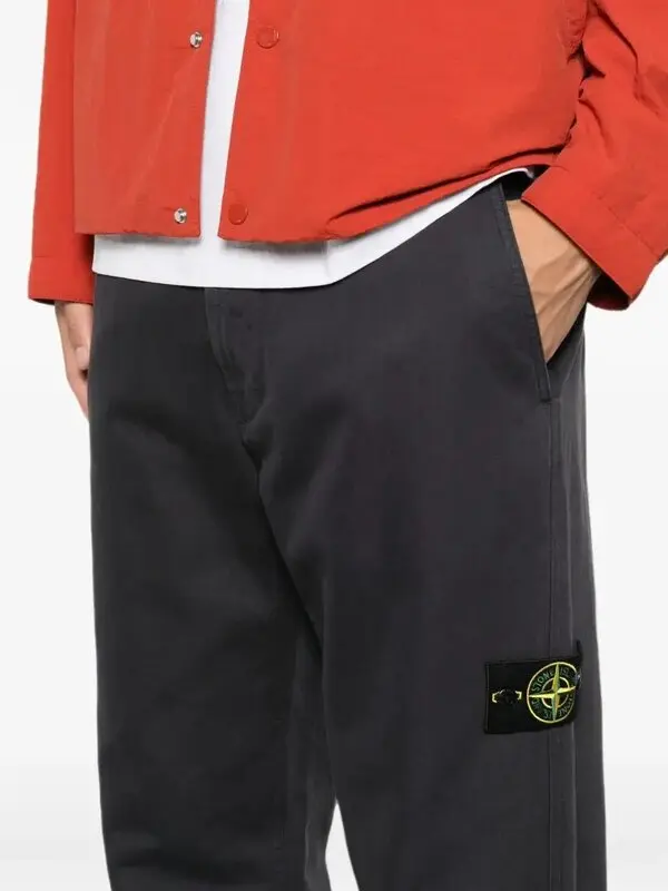 Stone Island Cotton Twill-tc Garment Dyed Pants
